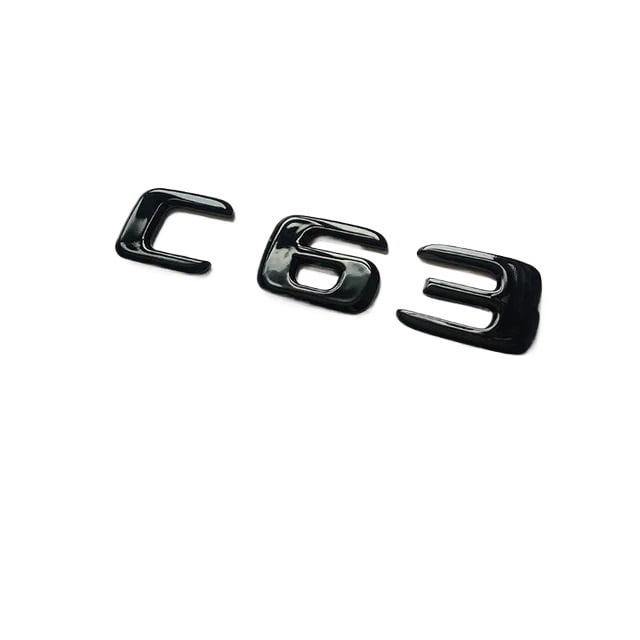 DIY Car Trunk Model Name Sticker Glossy Black Letter Number Emblem Fit ...