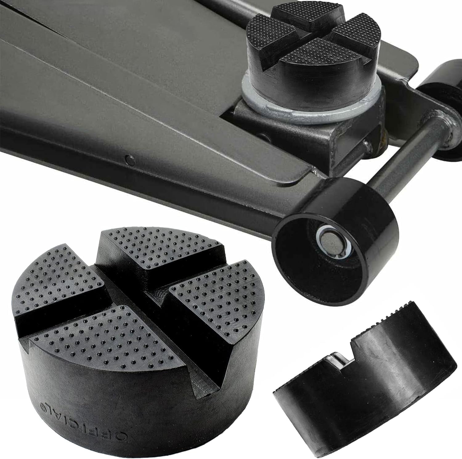 DIY Car Universal X-Slot Jack Pad Rubber Frame Rail Adapter Protector ...