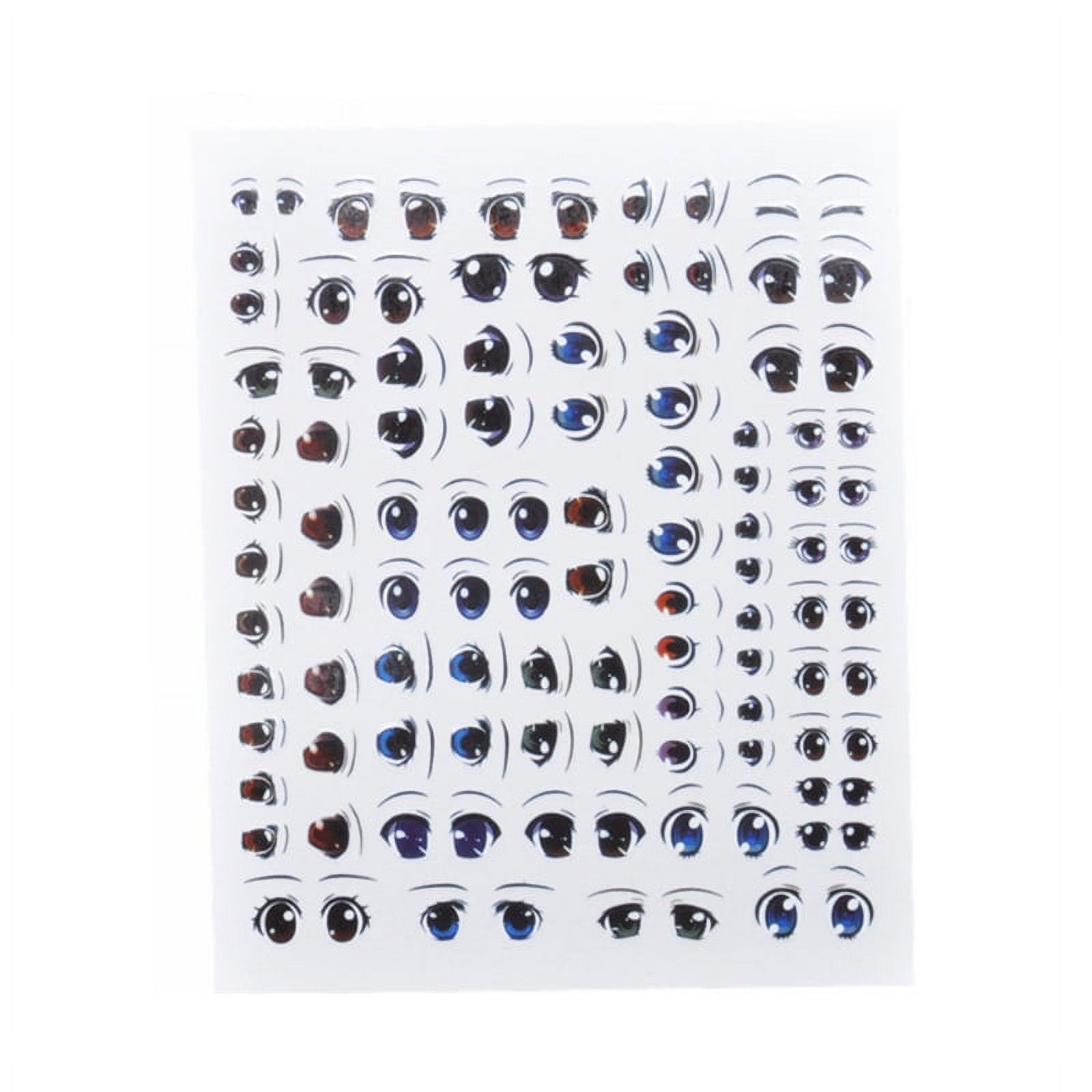 DIY Cartoon Eyes Stickers Water Decals Anime Figurine Dolls Eye Paster ...
