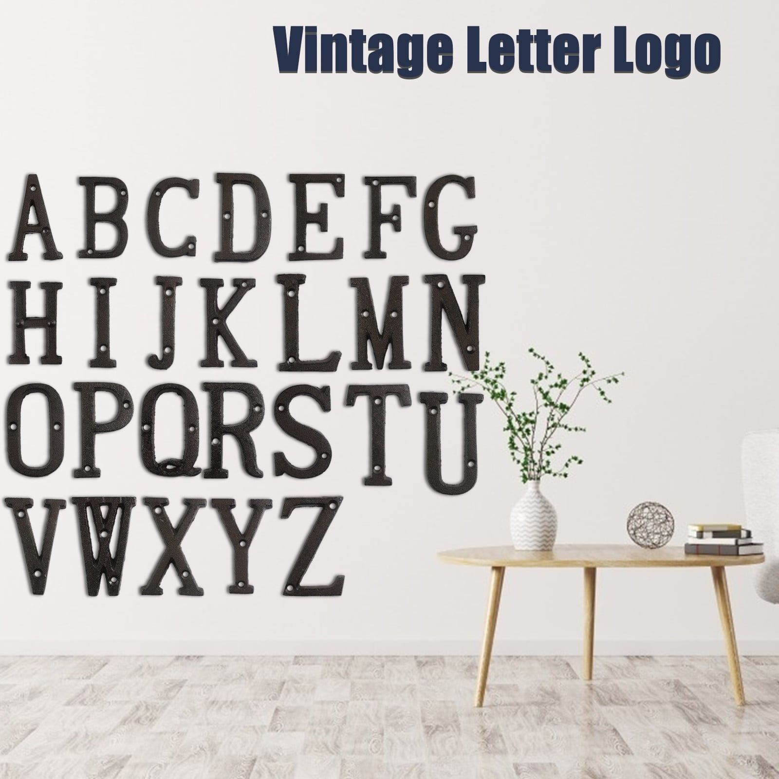 DIY Cast Iron Metal Letters, Wrought Iron Monogram Decor for Mailbox ...