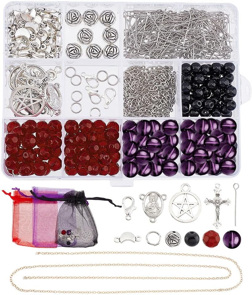 DIY Catholic Rosary Beads Necklace Making Kits Including Glass Beads ...