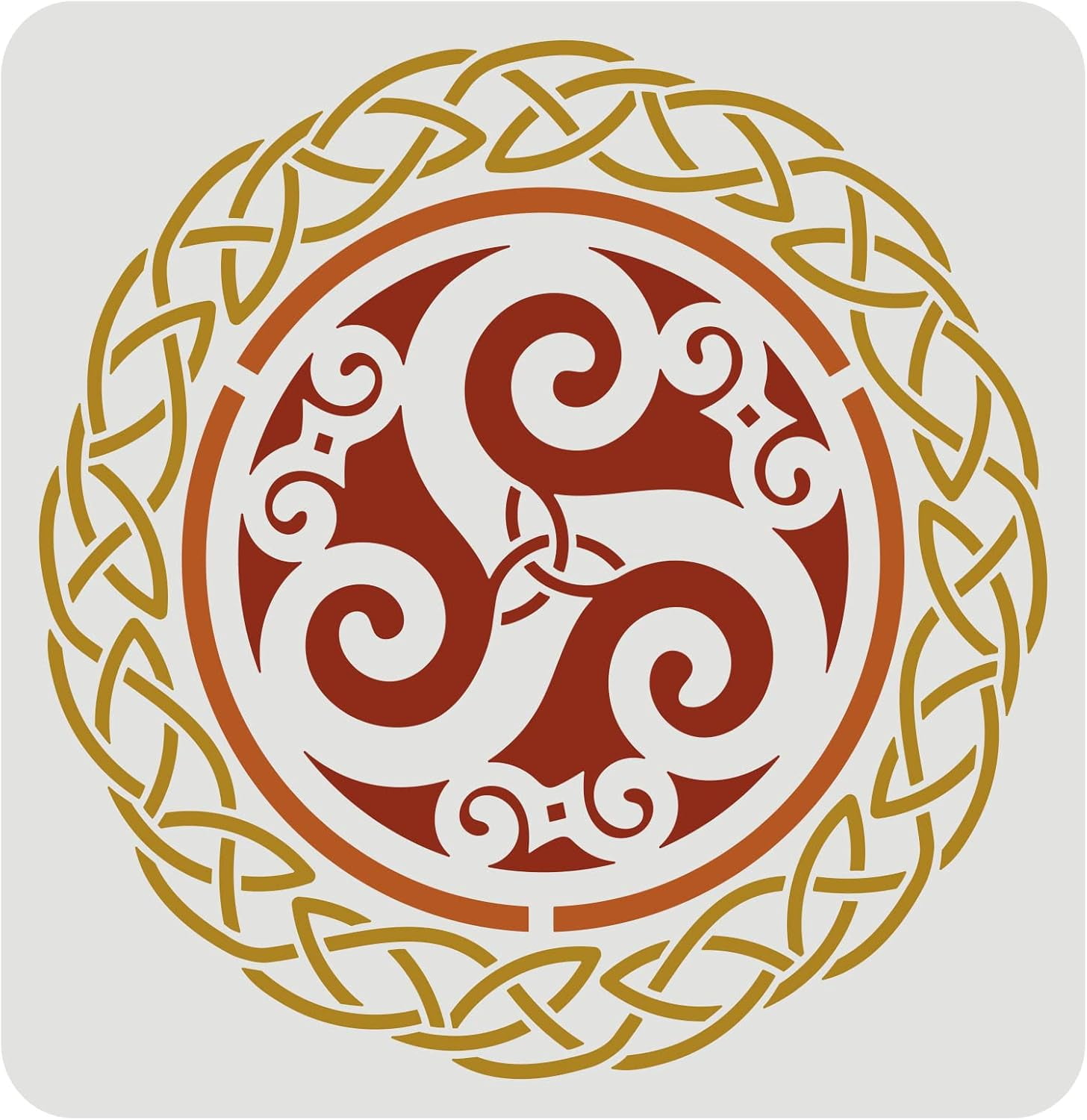 DIY Celtic Triskele Stencil 11.8x11.8inch Reusable Viking Celtic Knot ...