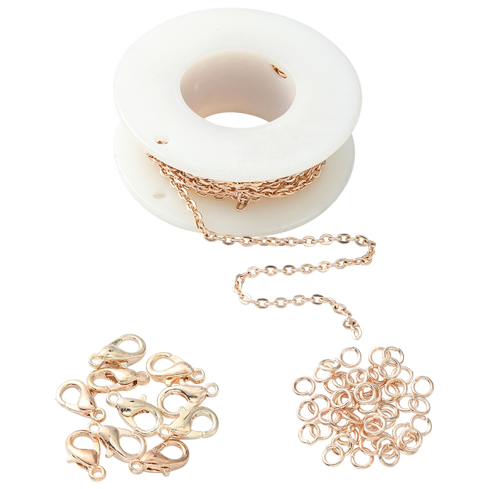 DIY Chain Bracelet Necklace Making Kit Including Iron Cable Chains Jump ...