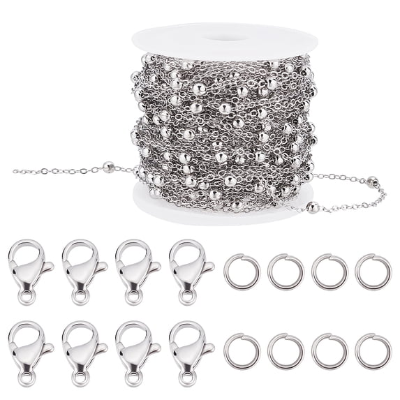 DIY Chain Bracelet Necklace Making Kits Including Brass Satellite Chain ...