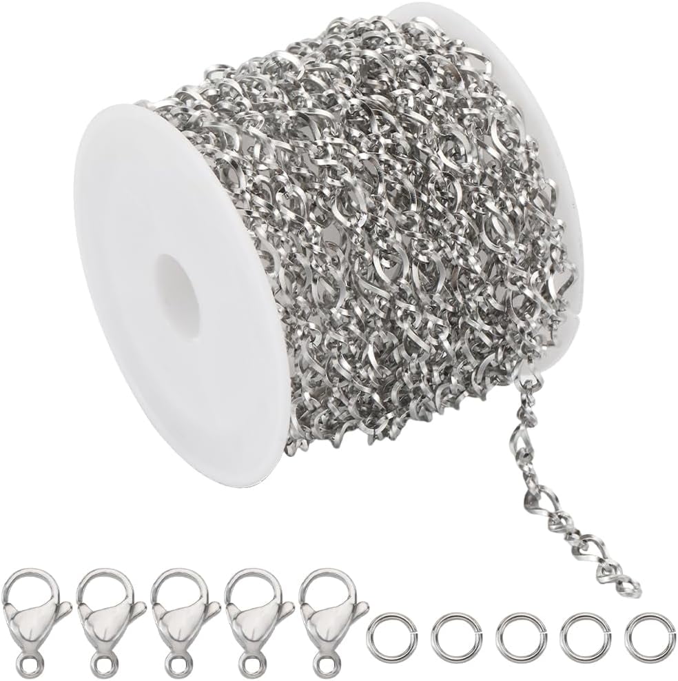 DIY Chain Necklace Barcelet Making Kit Including 304 Stainless Steel ...