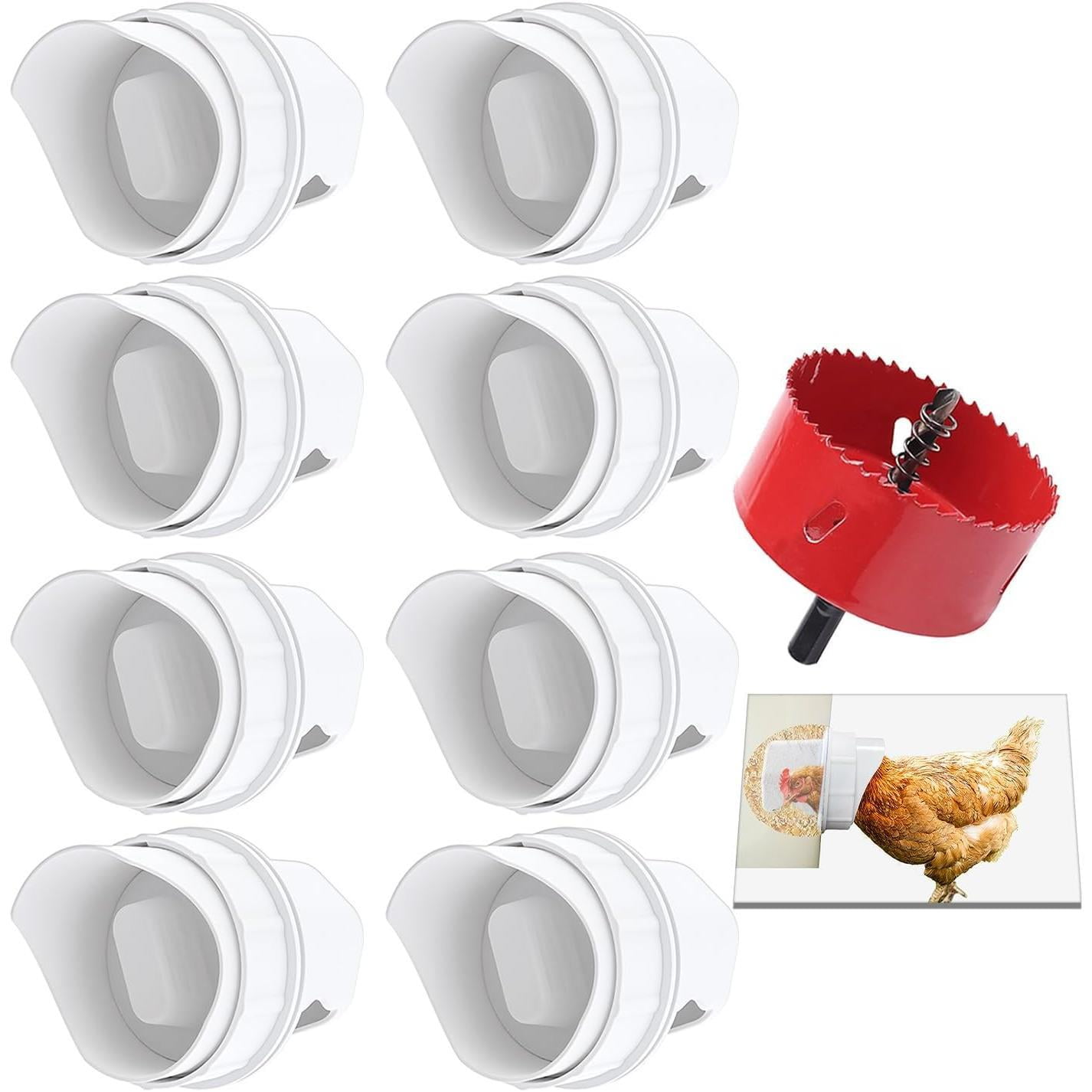 DIY Chicken Feeder Rain Proof Poultry Feeder Port Gravity Feed Kit for ...