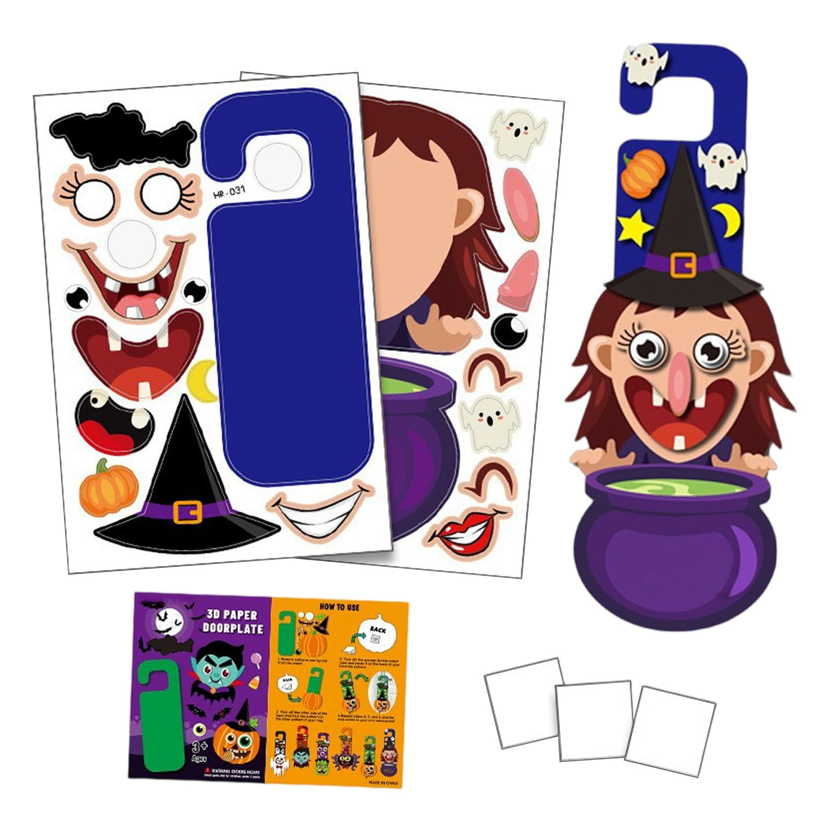 DIY Children's Cartoon Halloween Decorative Door Stickers, Festival ...