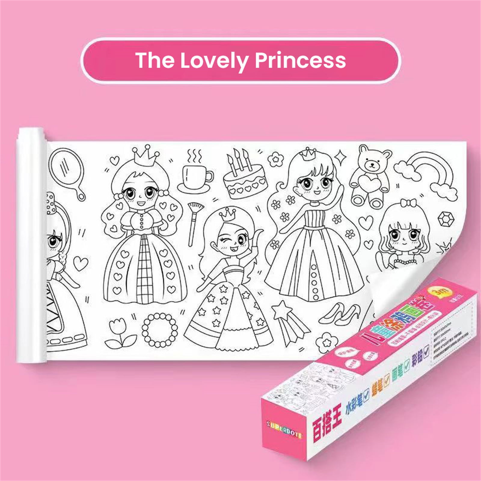 DIY Children's Drawing Roll, Coloring Paper Roll for Kids, 120 * 11.8 ...