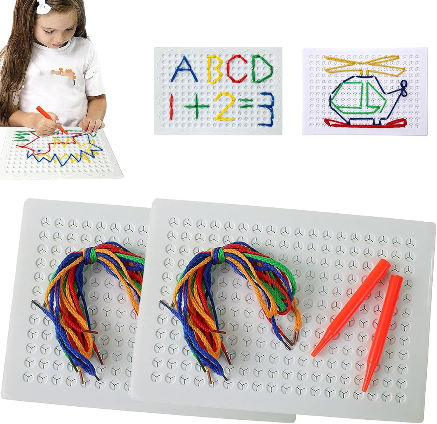 DIY Children's String Weaving Drawing Board, String Art Kit with ...