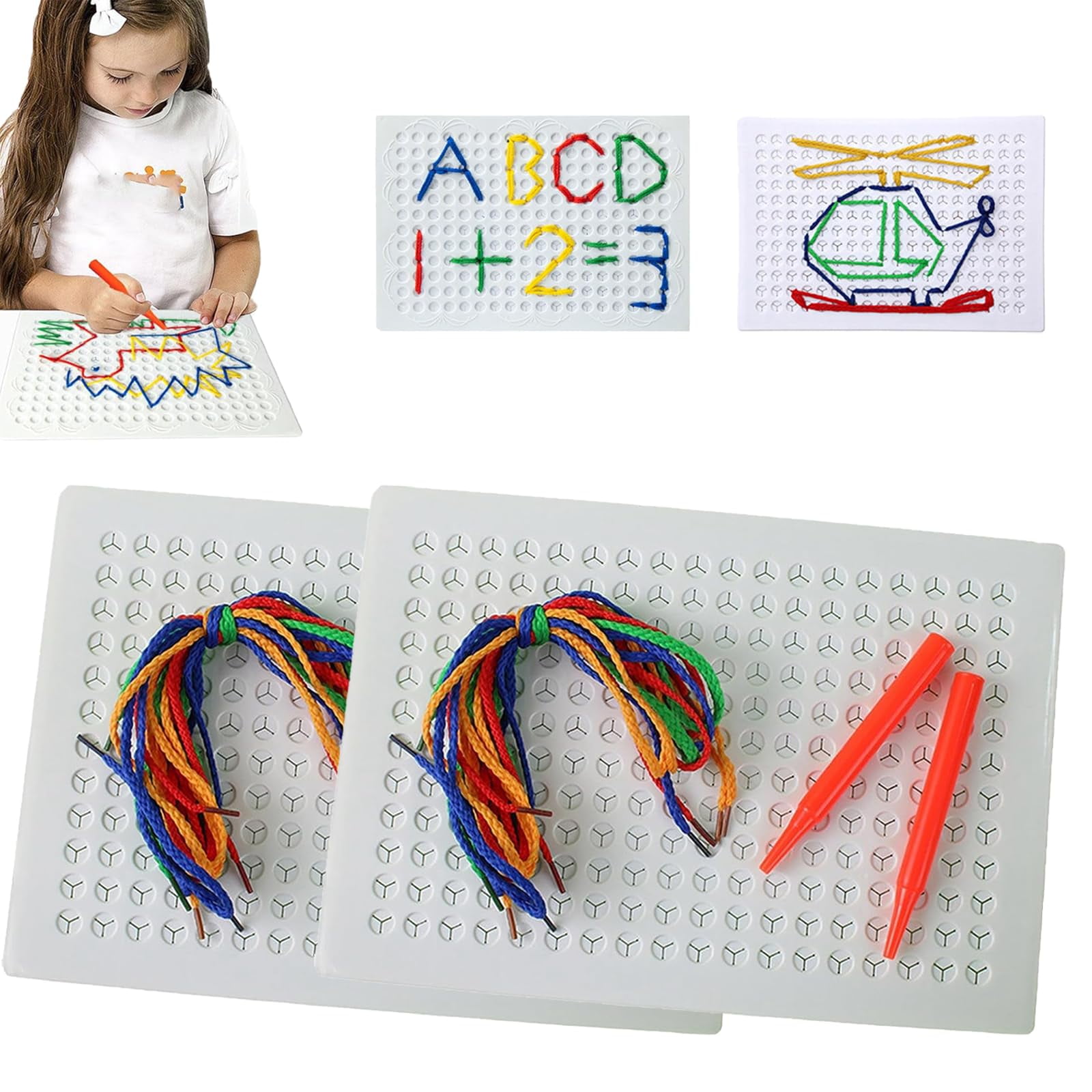 DIY Children's String Weaving Drawing Board, String Art Kit with ...