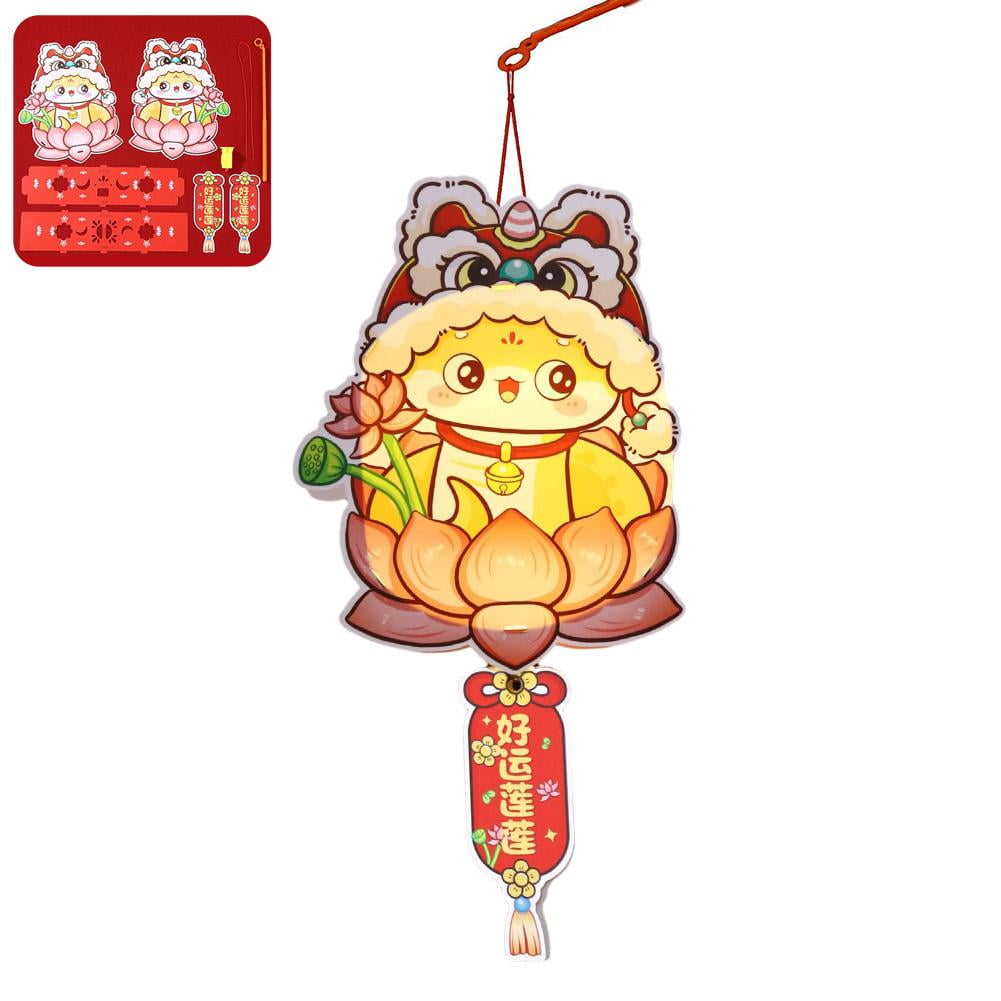 DIY Chinese New Year Paper Lanterns 2024 Decor Hanging Lamp Year of The ...