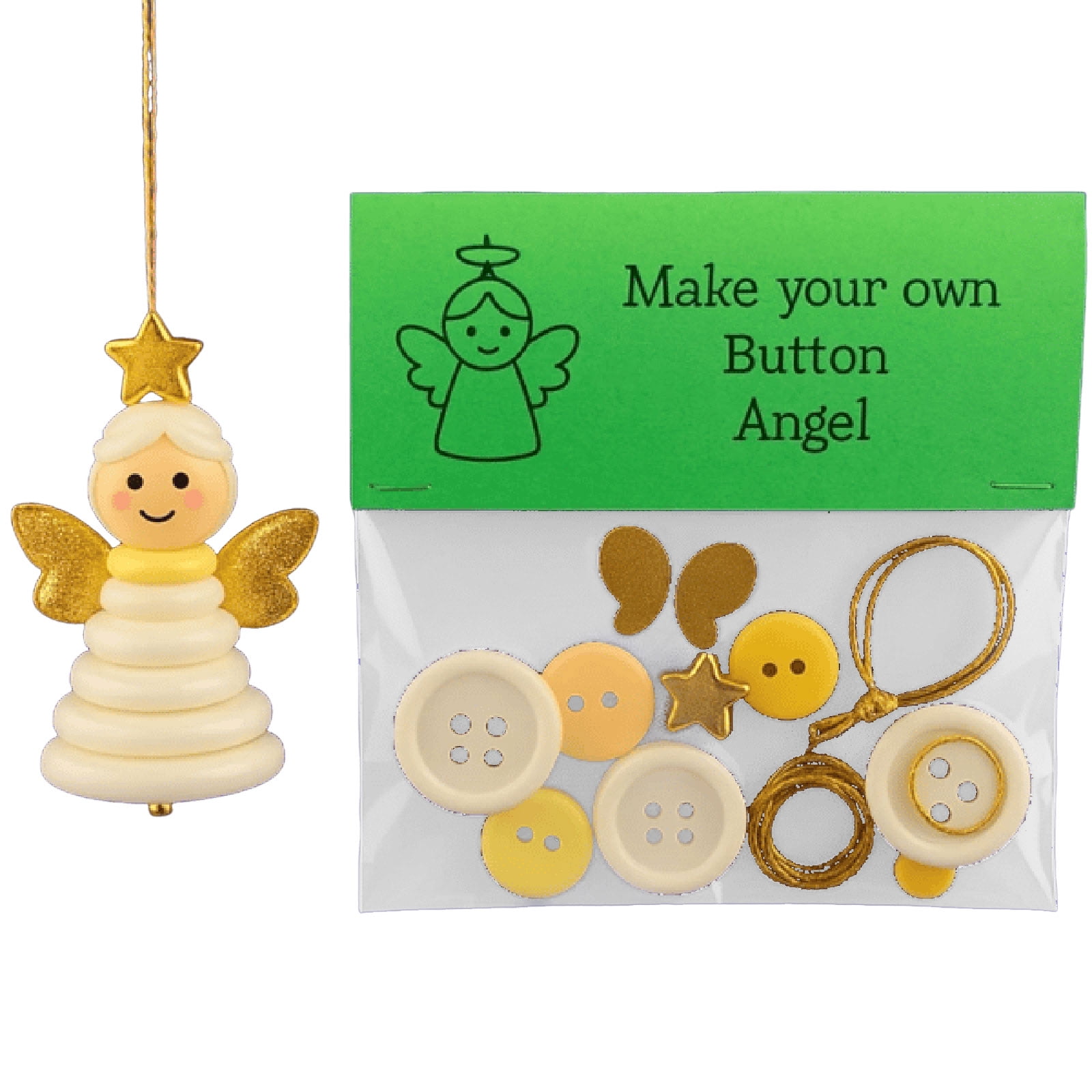 DIY Christmas Button Ornament Making Set Fun Holiday Decorations for ...