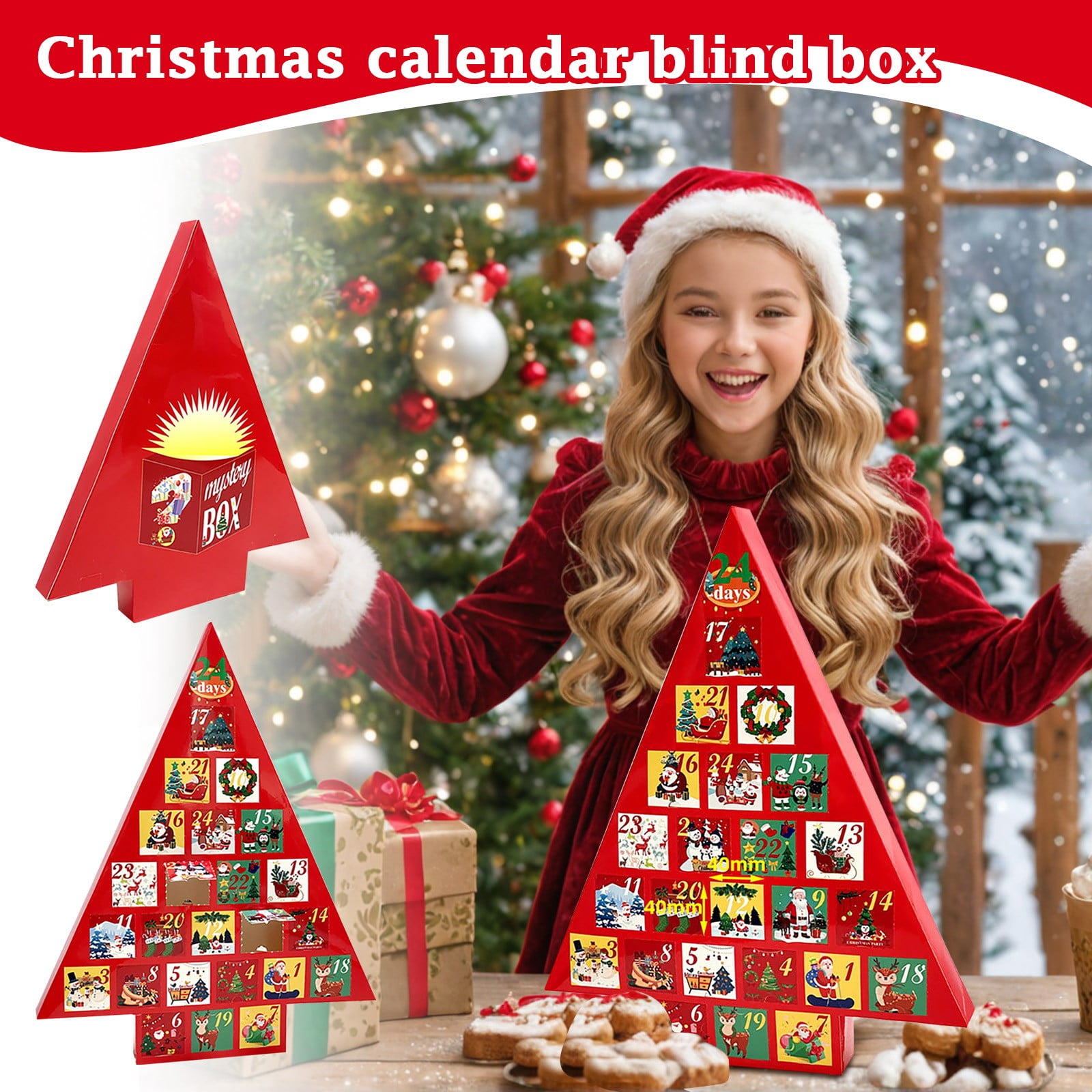 DIY Christmas Countdown Calendar: 5PCS Empty Advent Boxes in Tree ...