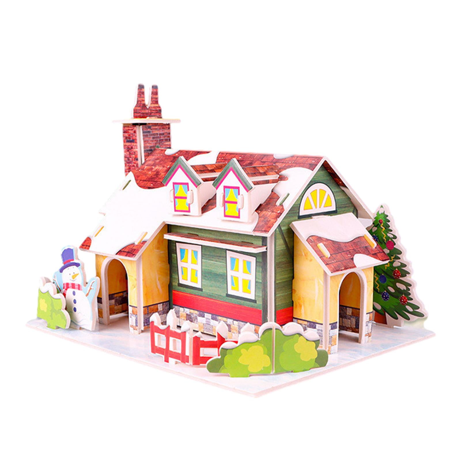 DIY Christmas Houses Decoration Unfinished Handmade Activities ...