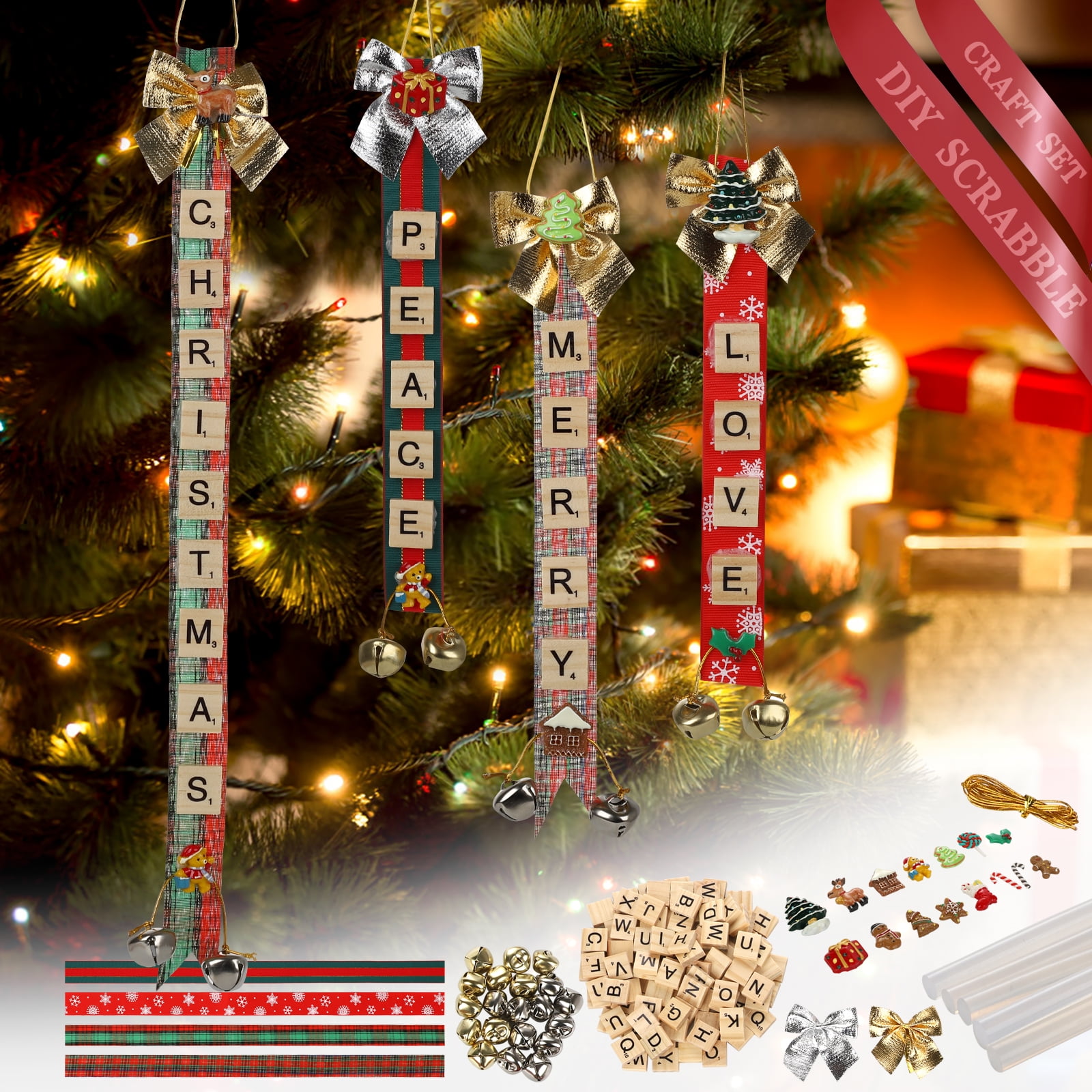 DIY Christmas Ornaments - Scrabble Tiles for Crafts and Stocking Name ...