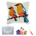 DIY Christmas Robin Bird Tufted Pillow Kit, Winter Scene Latch Hook ...