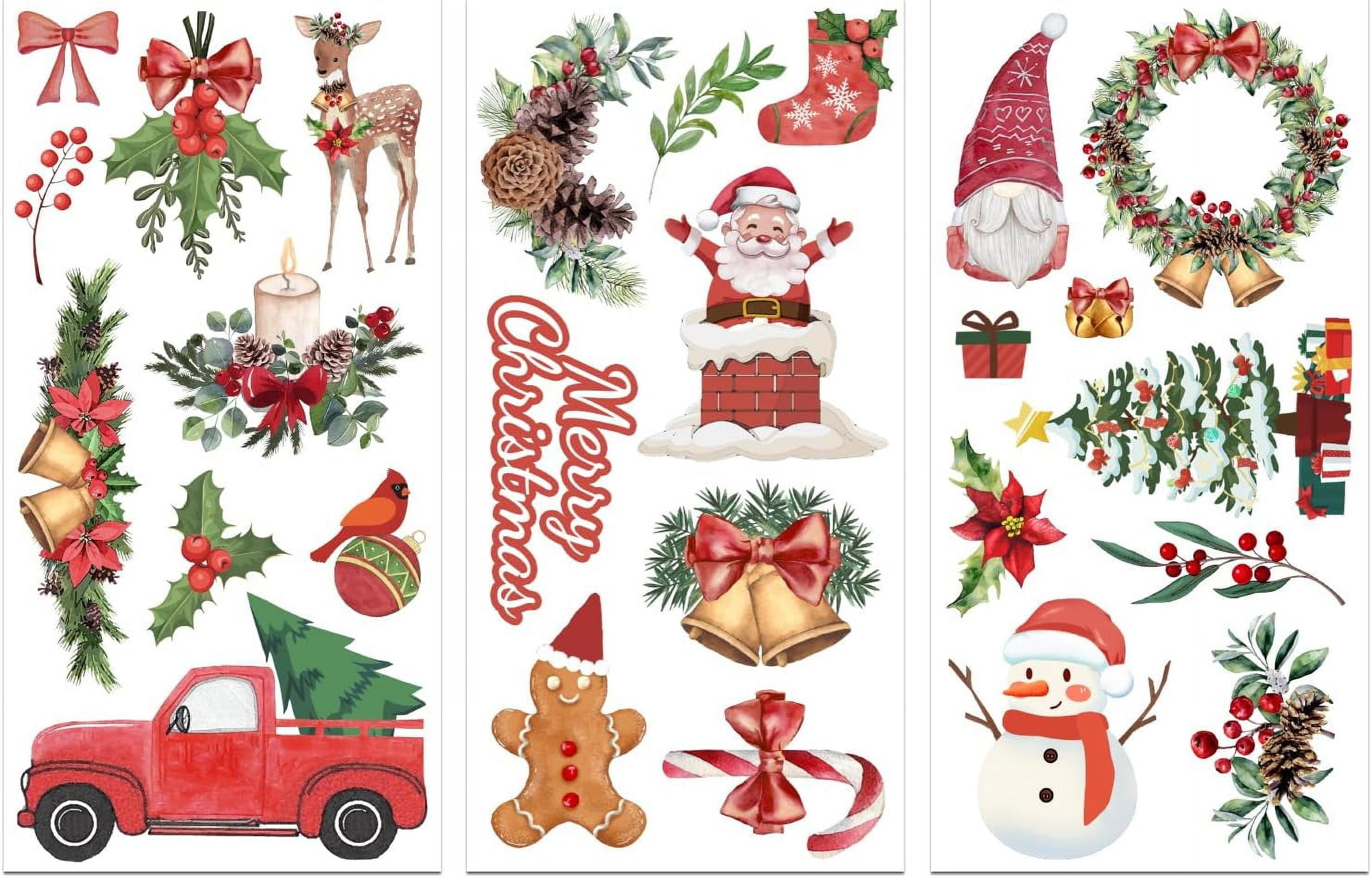 DIY Christmas Snowman Pattern Rub on Transfers for Furniture and Crafts ...