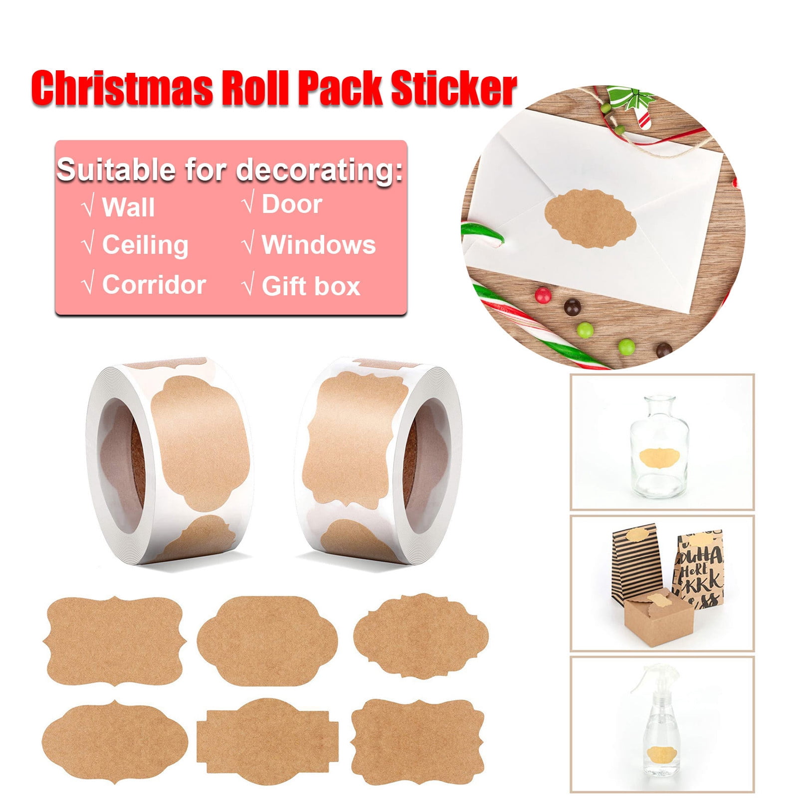 DIY Christmas Stickers - 500PCS Food Storage Safety Date Mark Label, No ...