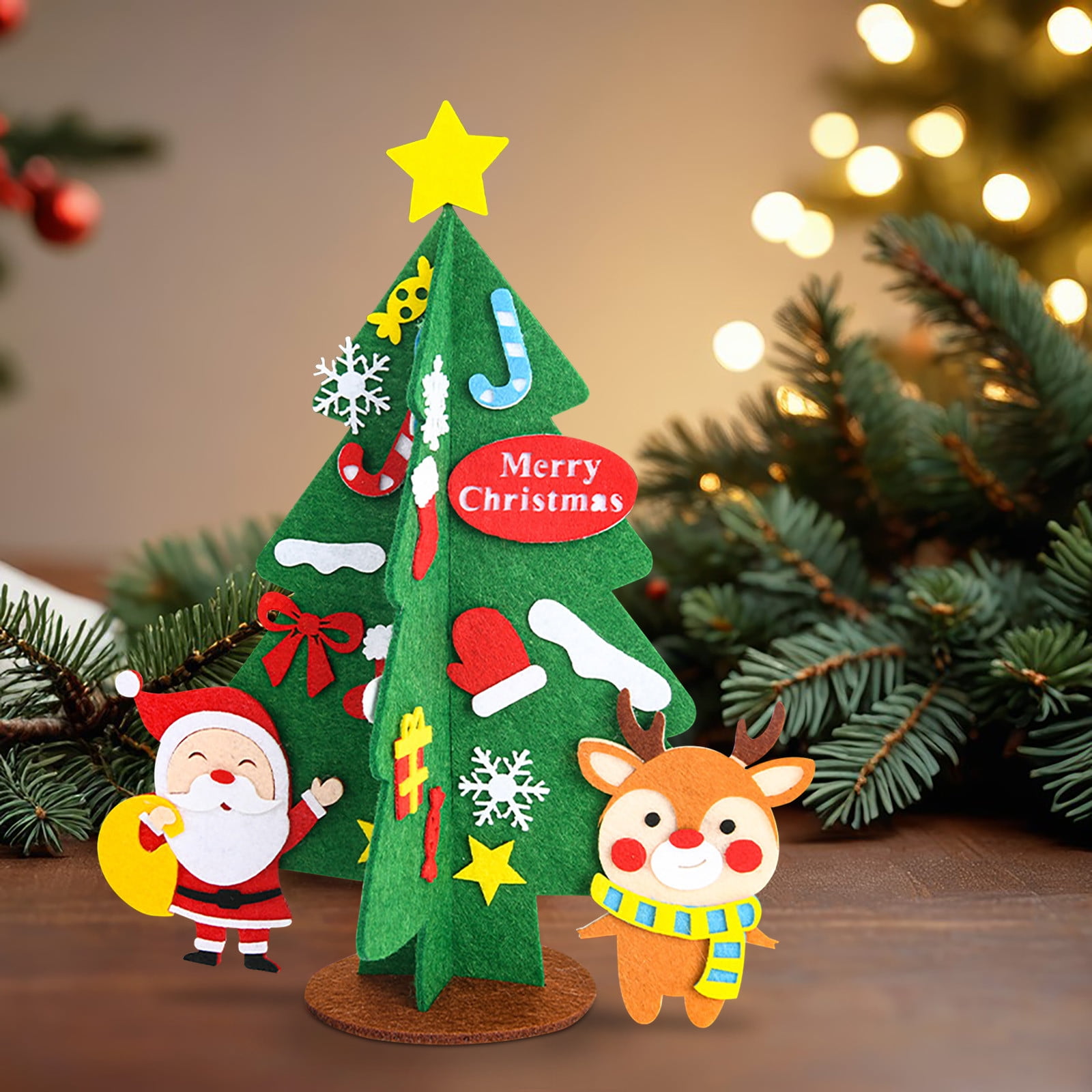 DIY Christmas Tree Kit Kids Kit Mini Christmas Tree Desktop Ornaments ...
