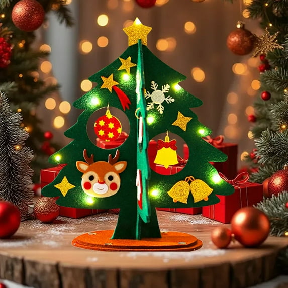 DIY Christmas Tree for Toddlers, Interactive Felt Tree with Removable ...