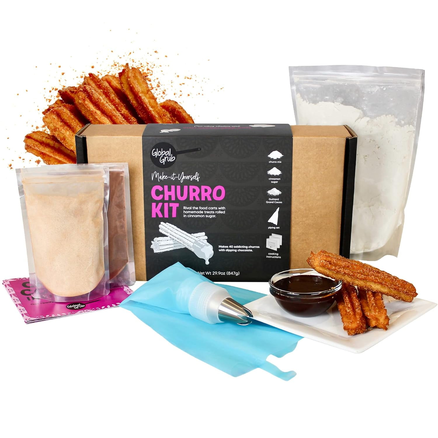 DIY Churro Kit - Homemade Churro Kit Includes Churro Mix, Cinnamon ...