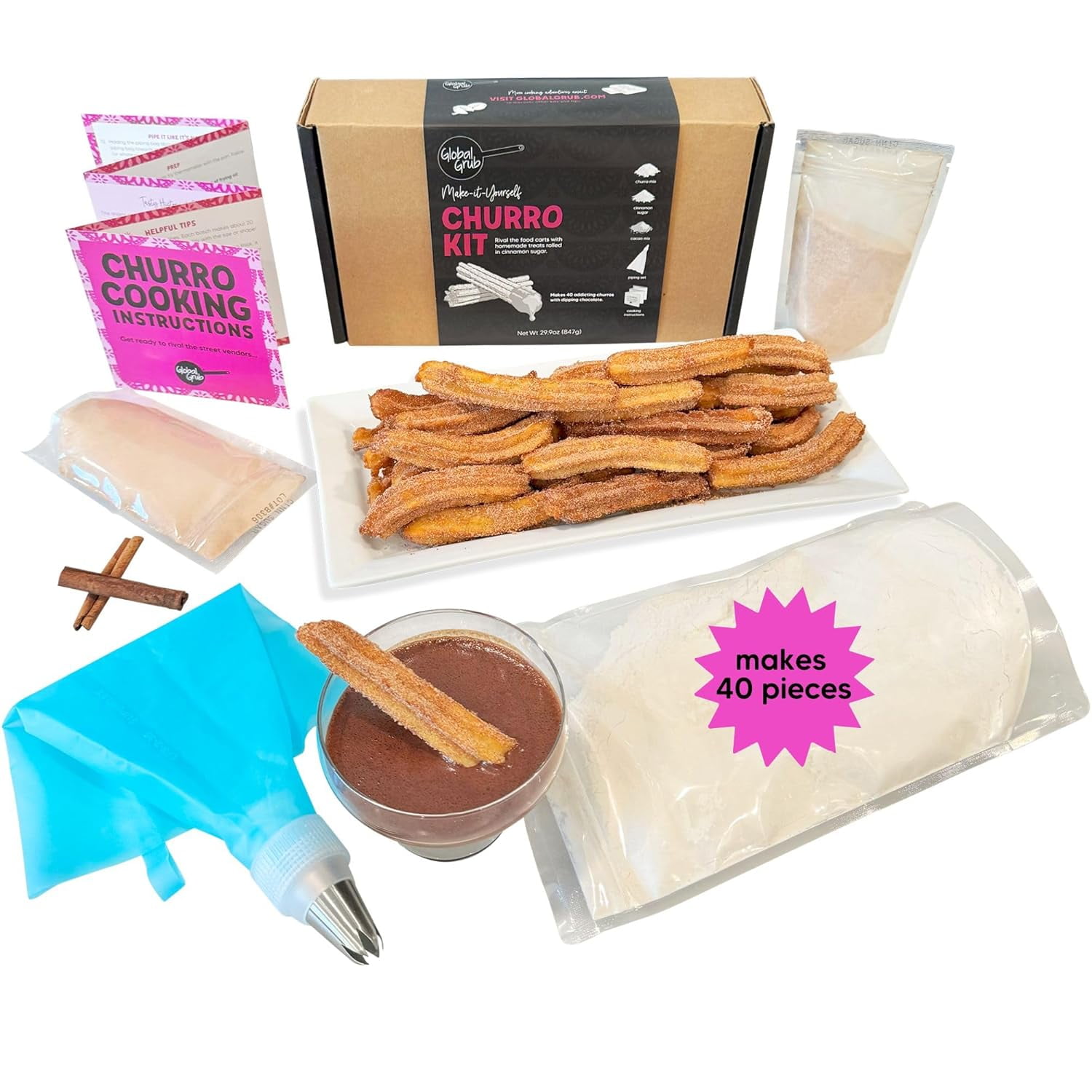 DIY Churro Kit - Homemade Churro Kit Includes Churro Mix, Cinnamon ...