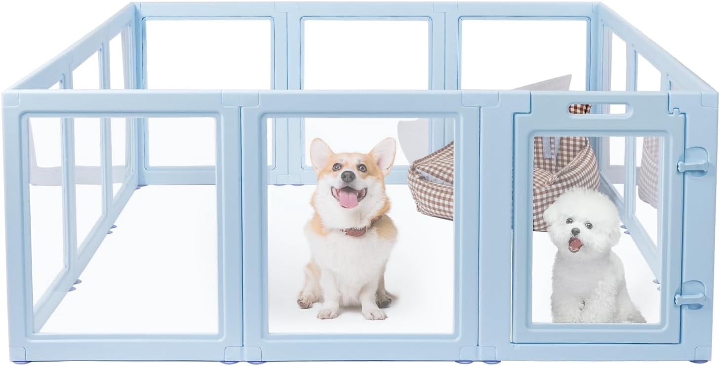 DIY Clear Acrylic Dog Playpen House,Quick Easy Assembly and Disassembly ...