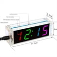 DIY Clock Kit Digital Tube Temperature Clock Colorful Display DS1302 ...