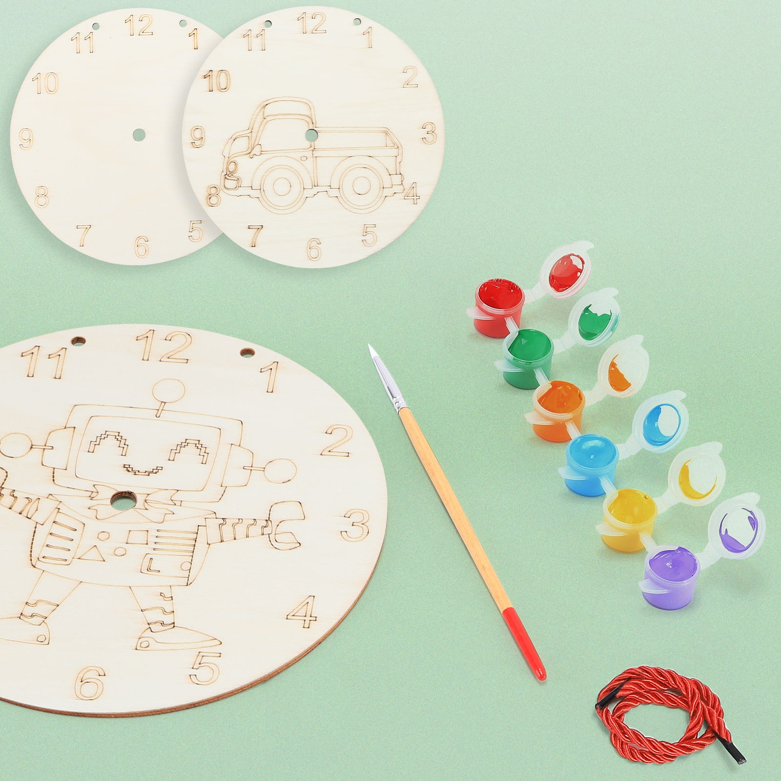DIY Clock Kit, Make Your Own Clock, Wooden Painting Kit DIY Arts ...