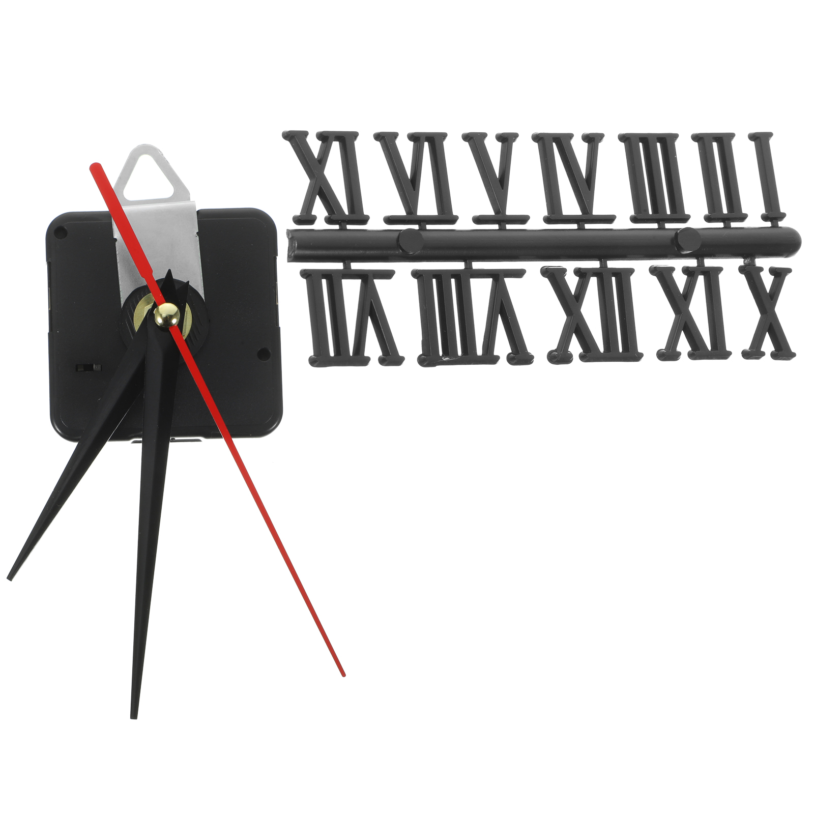 DIY Clock Movement Simple Roman Numeral Wall Silent Quartz with Needle ...