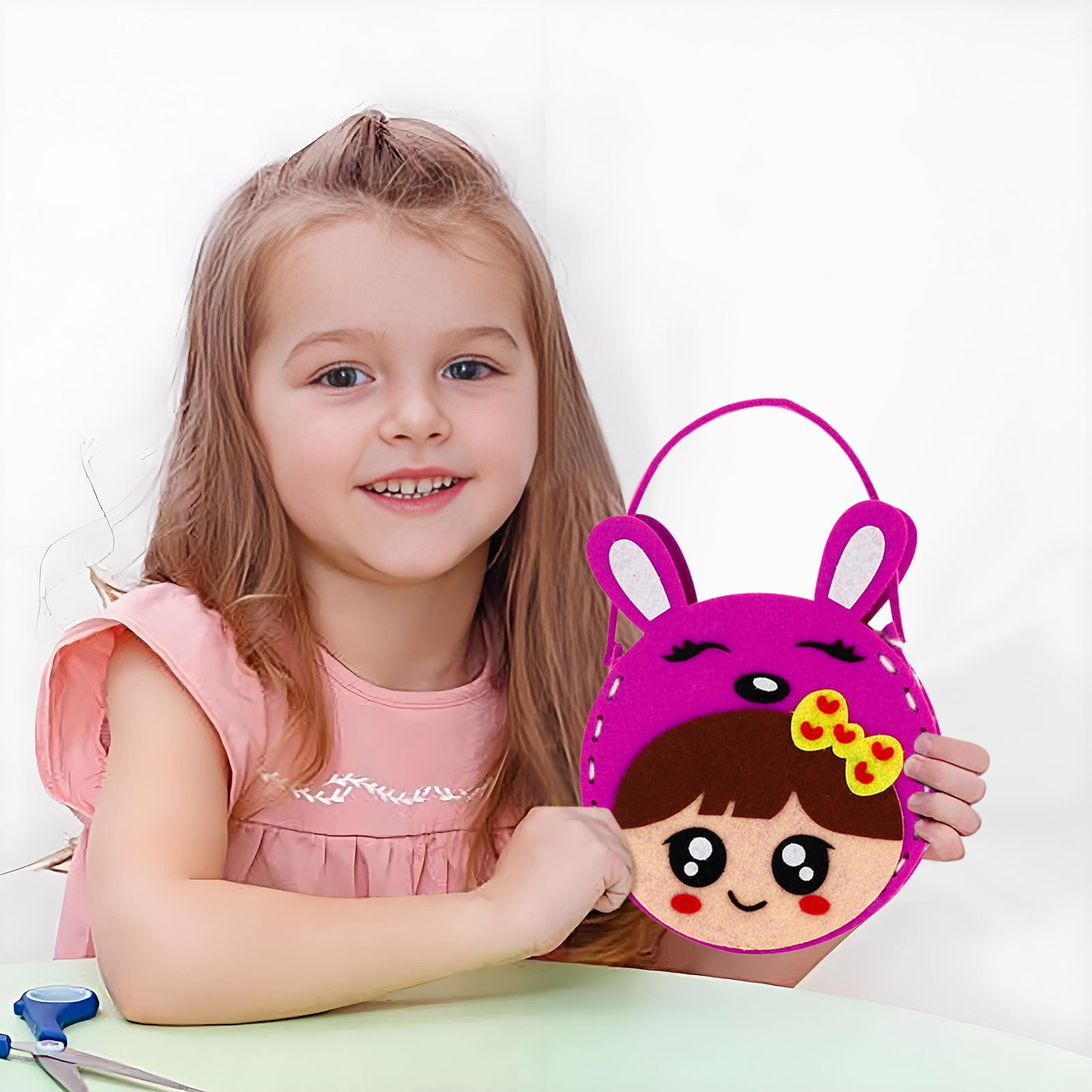 DIY Cloth Handbag Kit, Non-Woven Fabric Bag, Educational Sewing Craft ...