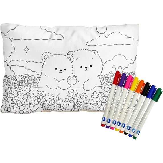 DIY Colorable Pig Pillowcase with Markers, Personalized Color-Your-Own ...