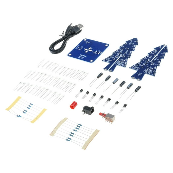 DIY Colorful Easy Making LED Light Christmas Tree Electronic Learning ...