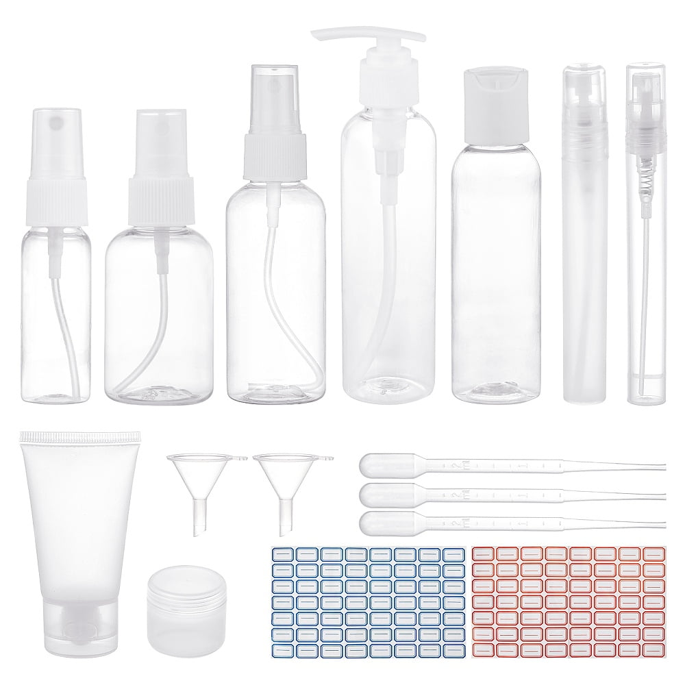 DIY Cosmetics Storage Containers Kits with Plastic Spray Bottle ...