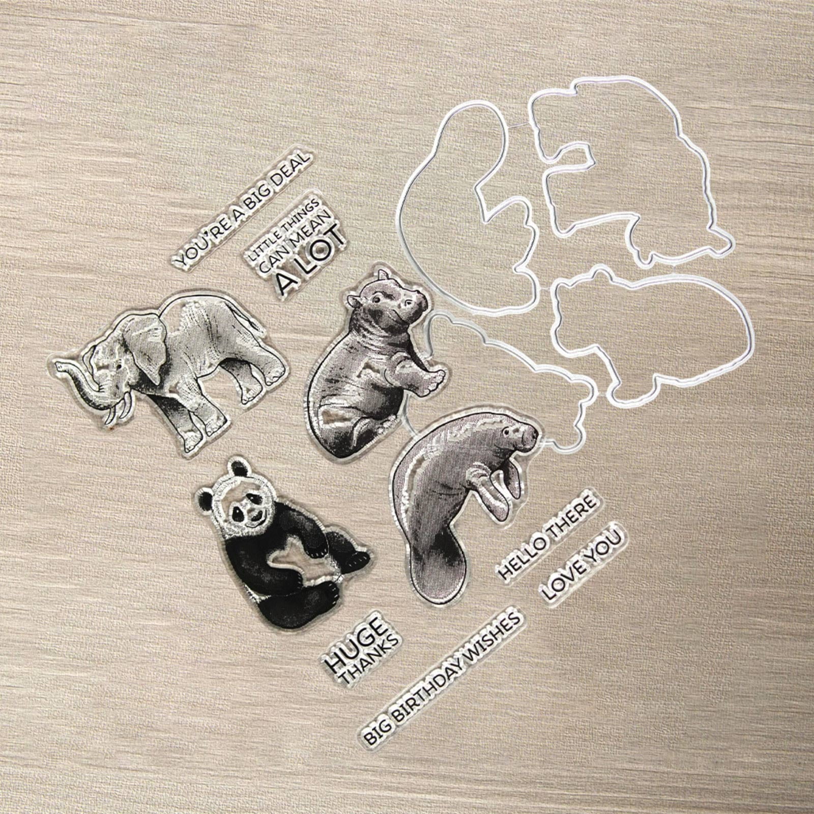 DIY Craft Clear Stamps & Cutting Dies Set for Journaling, Card Making ...