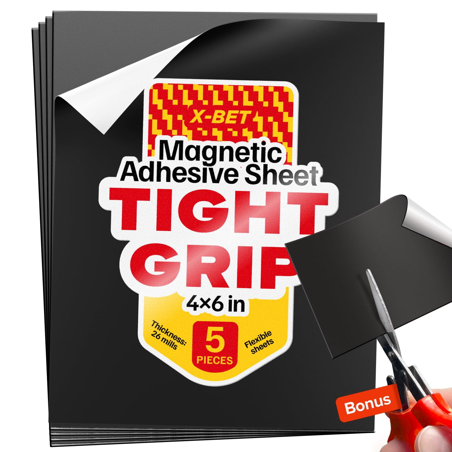 DIY Craft Magnetic Sheets JKF25 with Adhesive Backing - 4x6 5 Pack ...