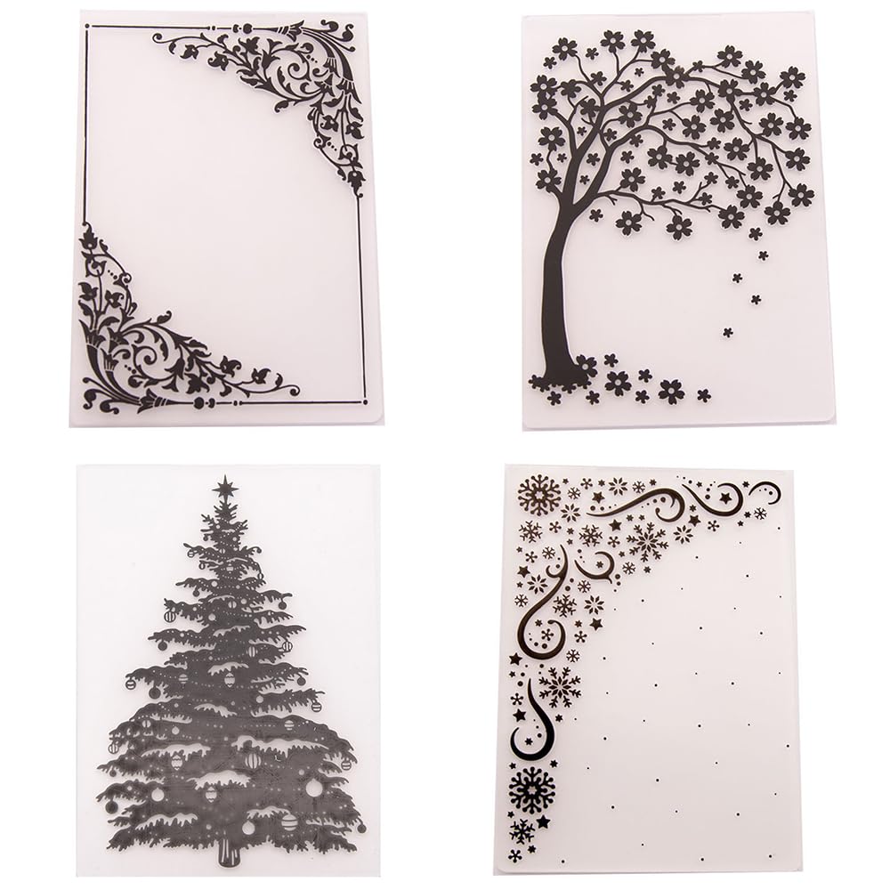 DIY Craft Template Molds TSF6 4PCS Embossing Folders for Card Making ...