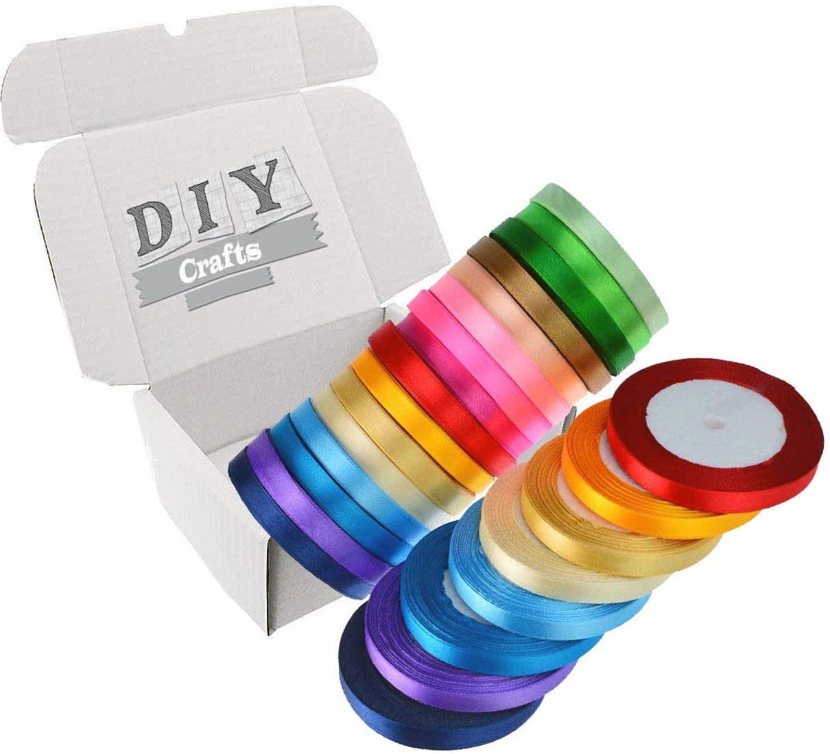 DIY Crafts 10 Meter Random Color Set Double Face Satin Ribbon for ...