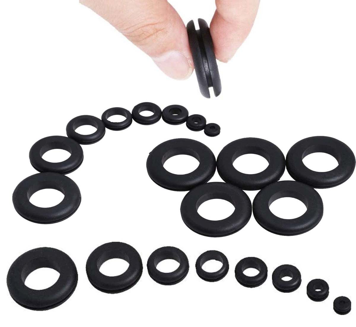 DIY Crafts 10x Black Grommet Rubber Grommet Popular Sizes Grommet ...