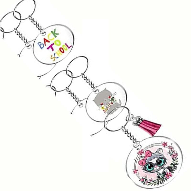 DIY Crafts 2 Pcs Antique Silver Acrylic Keychain Blanks Clear Keychains ...
