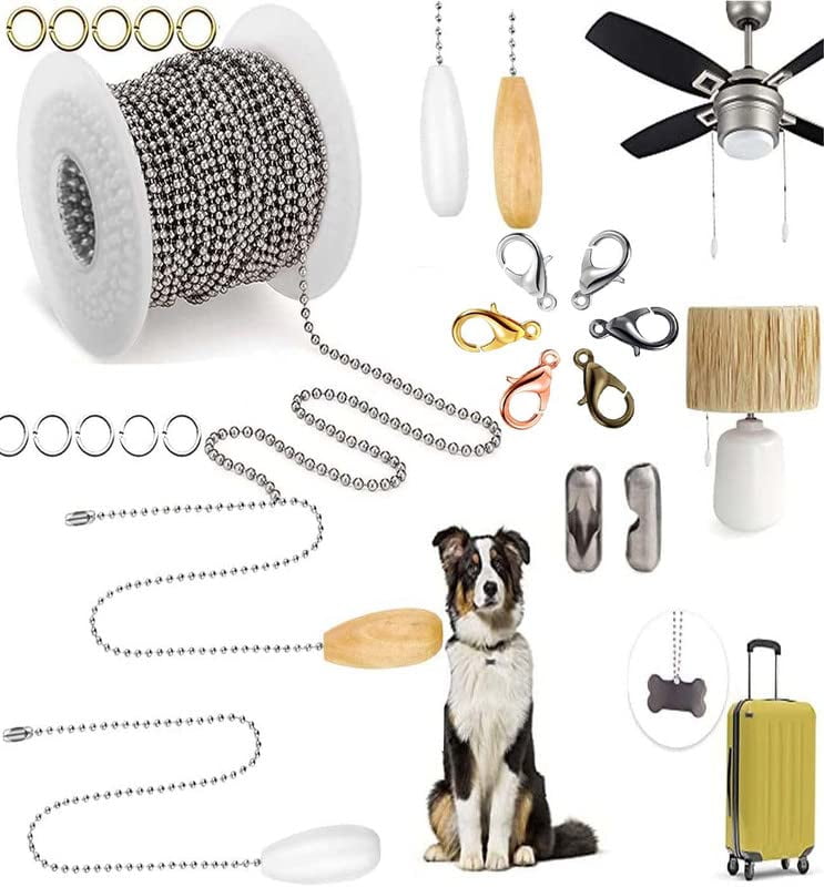 DIY Crafts 3 Mtr Chain Wooden Handle Nickel Silver Chain Wooden Ceiling ...