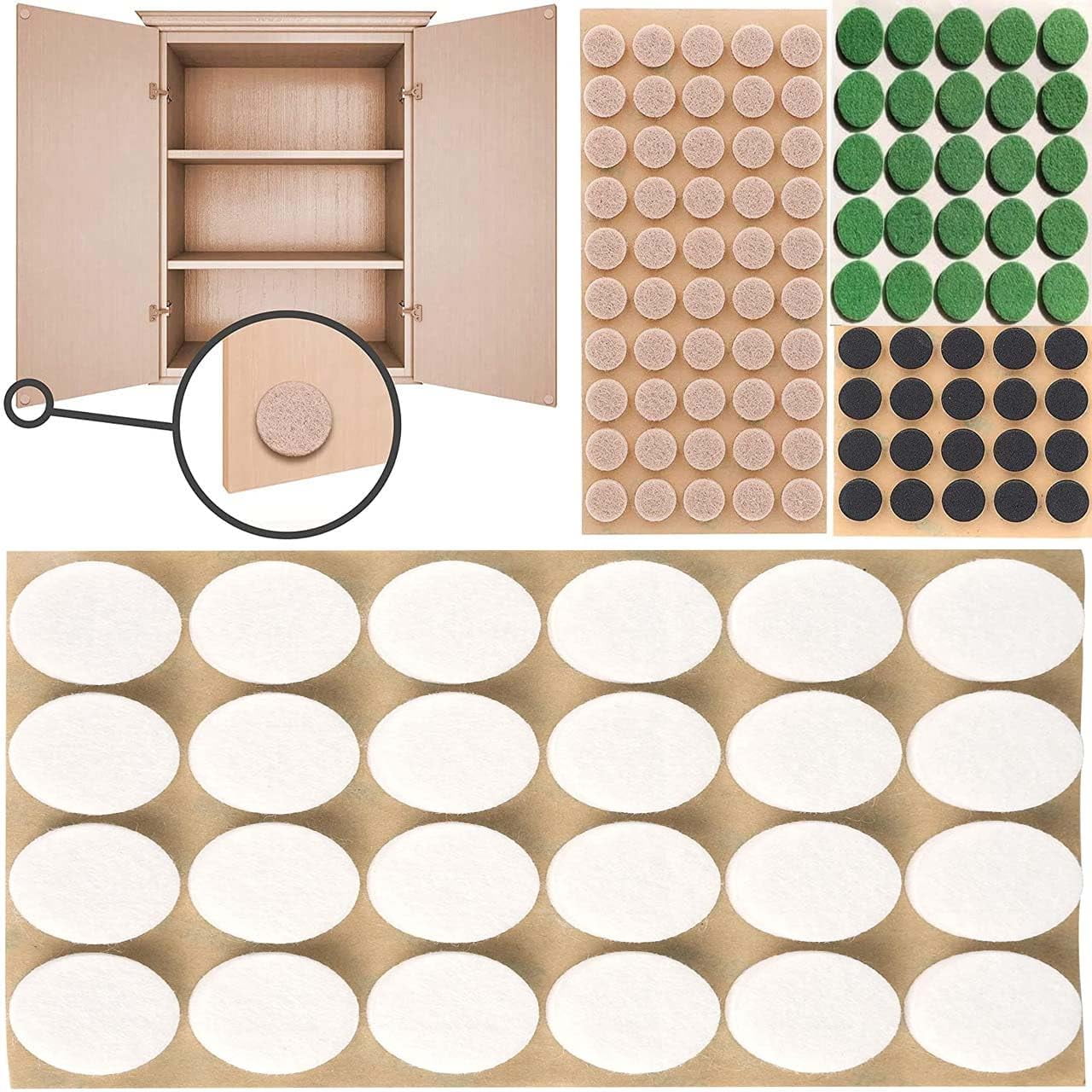 DIY Crafts 300 1 inch Pads White Furniture Felt Pads Diameter Round ...