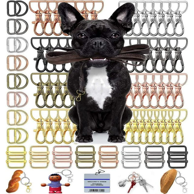 DIY Crafts 4 Sets 3x4 KC Gold Round Swivel Snap Hooks and Round Rings ...