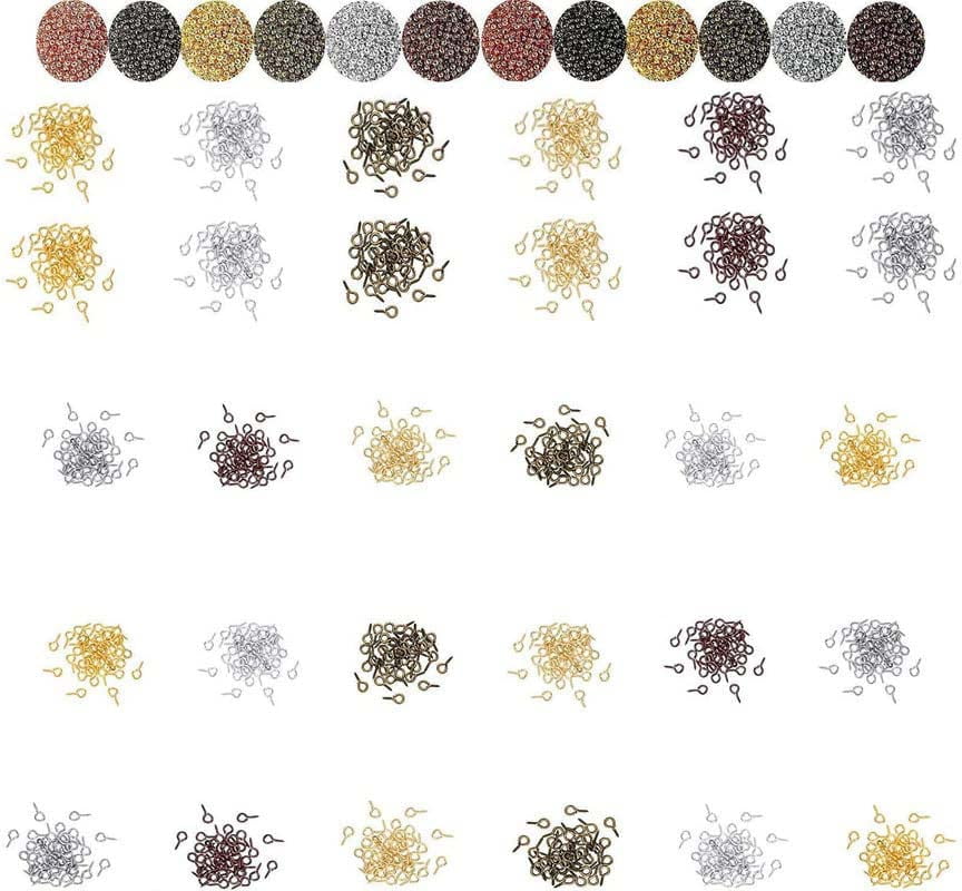 DIY Crafts 400 Pcs Screw Jump Rings White Nickel Screw Jump Rings Only ...