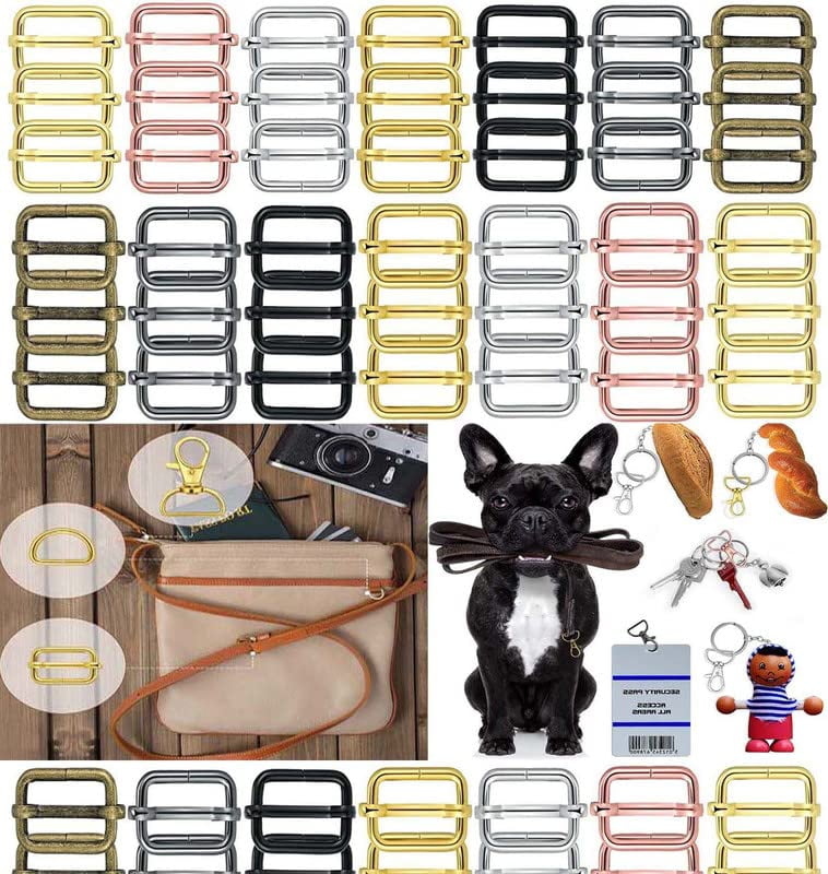 DIY Crafts 5 Pcs Slide Buckles Golden Iron Lobster Claw Clasps Swivel ...