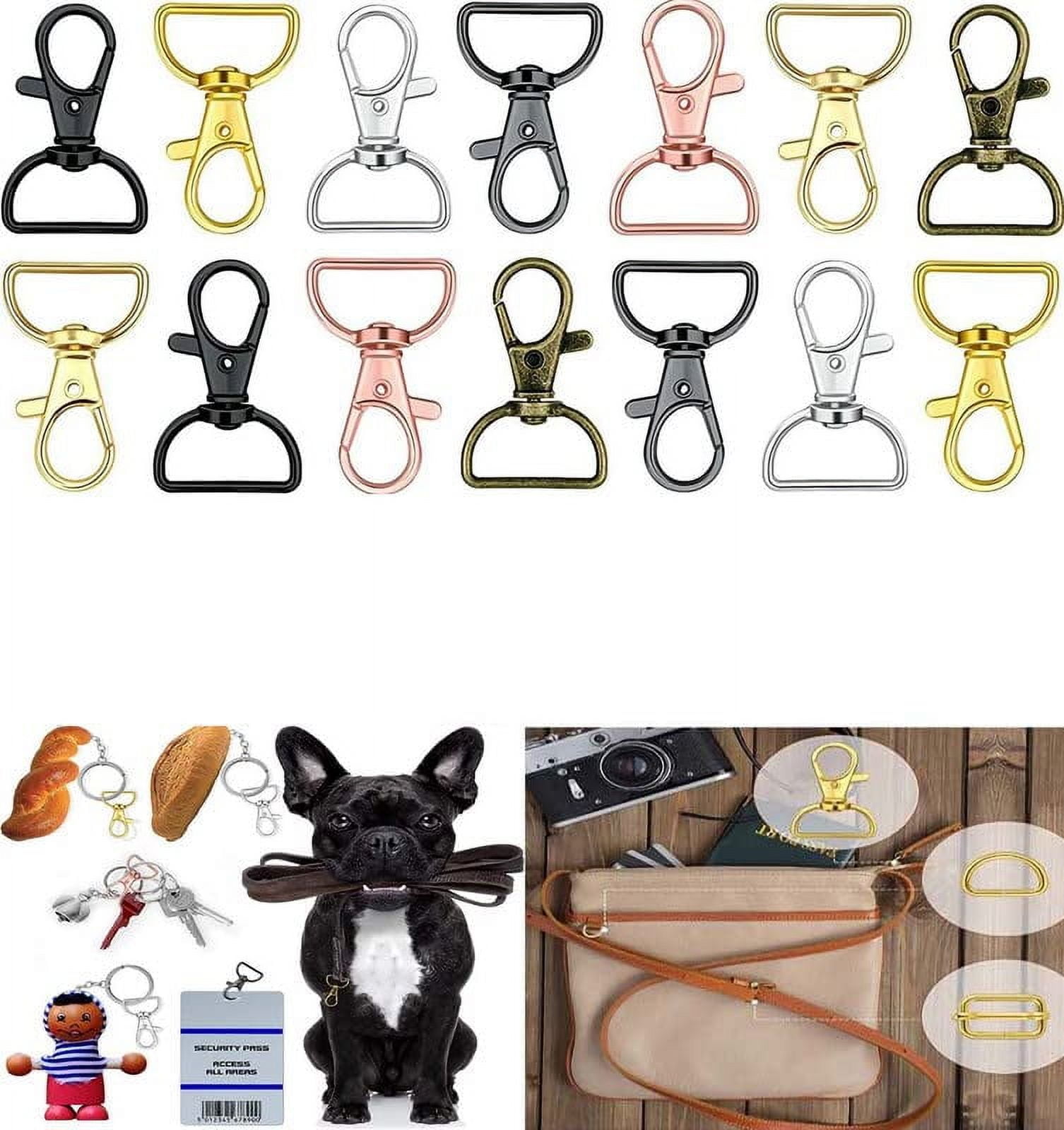 DIY Crafts 5X Swivel Snap D Hooks Golden Round Swivel Snap Hooks and ...