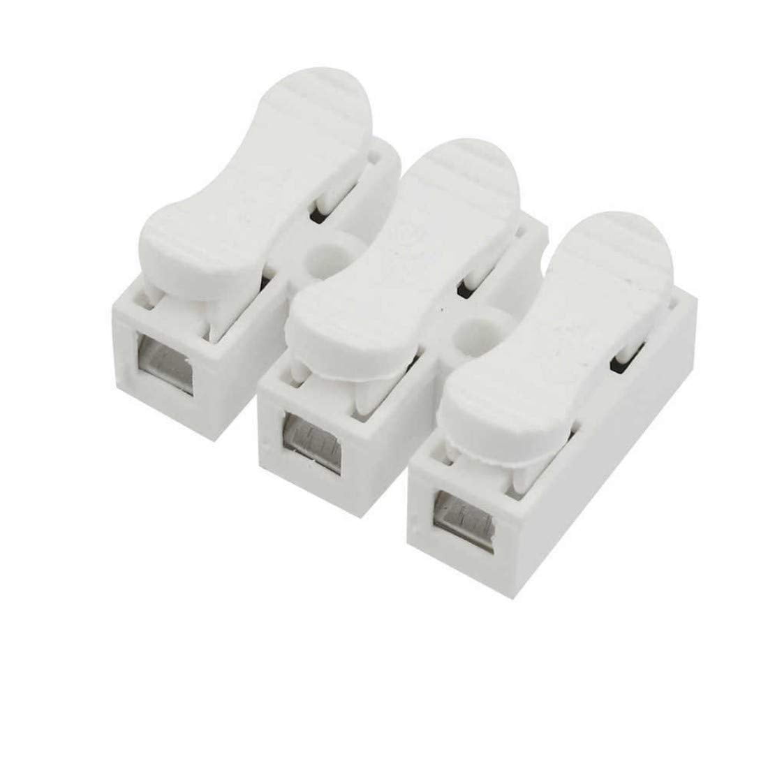 DIY Crafts Pack Of 100 Pcs 2Way 3P Ch3 CH3 Spring Wire Connector Quick Connector Terminal Block ...