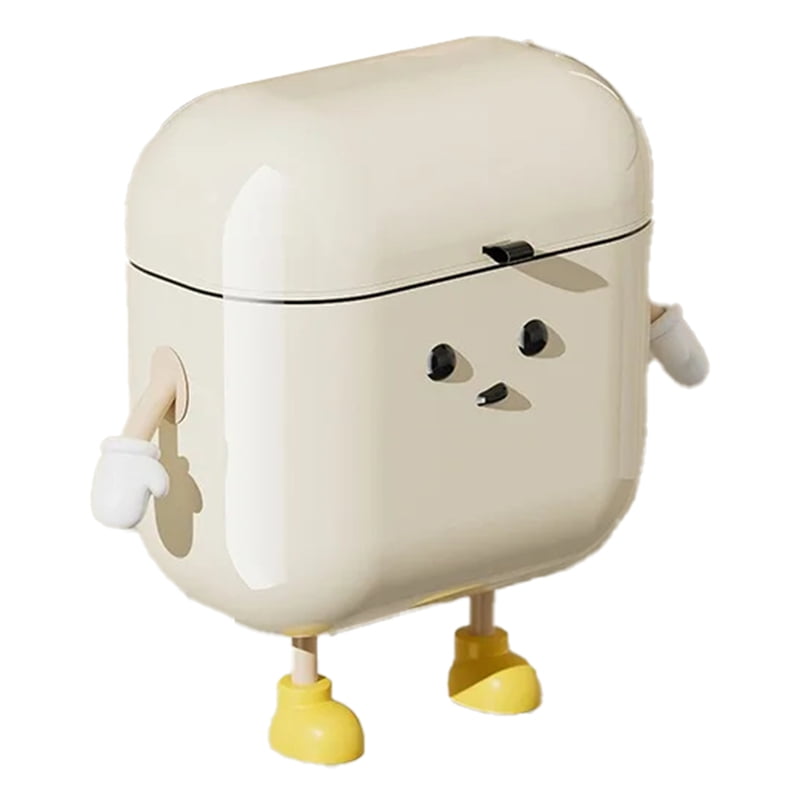 DIY Cream-Colored Wall-Mounted Kitchen Trash Can with Lid for Food ...