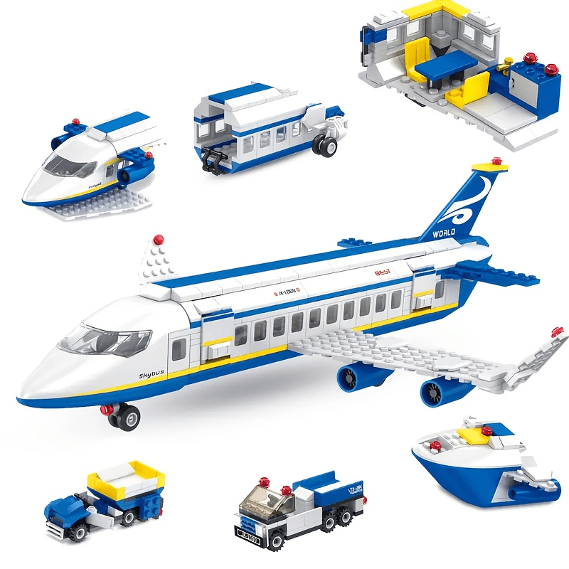 DIY Creative Building Block Airplane Toy | Assemble SkyBus Plane, Fun ...
