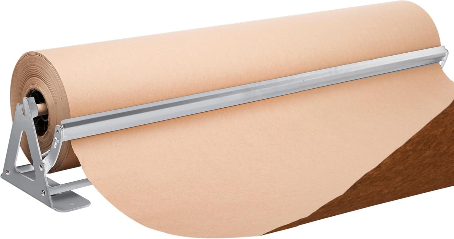 DIY Crew 36 Inch Paper Roll Dispenser and Cutter - Heavy-Duty Wall ...